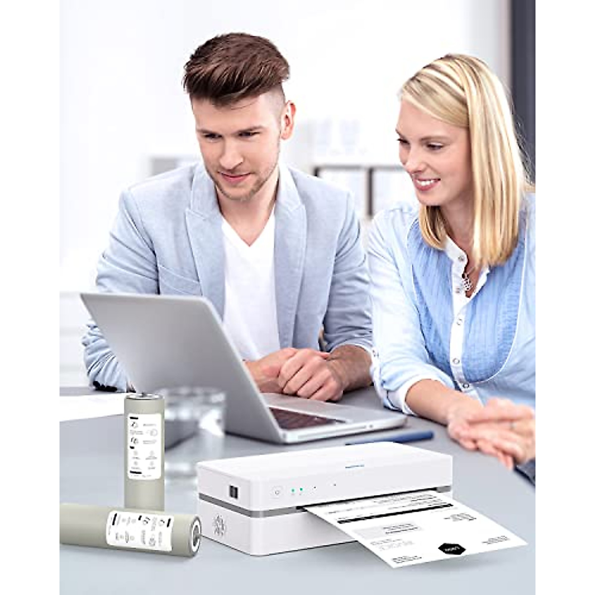 POLONO Thermal Printer, 8.5 x 11 US Letter Size Thermal Printing Paper Compatible with FT800 Wireless Printer, No Ink No Toner Compact Printer for Home Use, Office