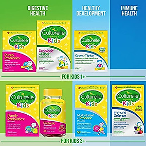 Culturelle Kids Complete Chewable Multivitamin + Probiotic For Kids, Ages 3+, 50 Count, Digestive Health, Oral Health & Immune Support - With 11 Vitamins & Minerals, including Vitamin C, D3 & Zinc