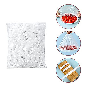 Fresh-keeping Food Refrigerator 400PC Leftover Food-grade Household Cover Kitchen，Dining & Bar Water Tight Storage Container (White, One Size)