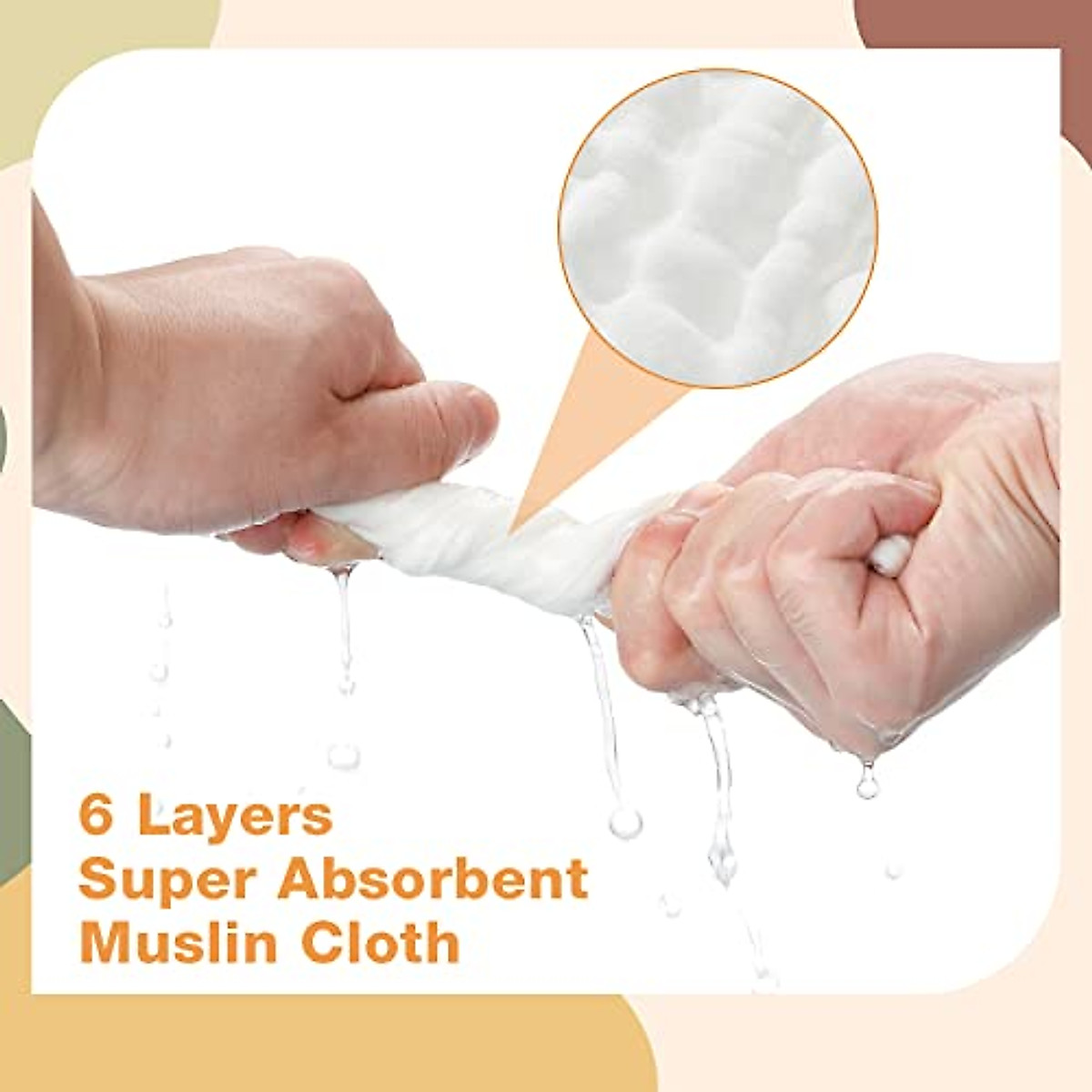 30 Pack White Muslin Baby Bib for Boy Girl Adjustable Muslin Baby Drool Bibs Soft Snap Muslin Bibs for Newborn Infant Drooling Eating Feeding