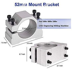 CNC Spindle, MYSWEETY 500W Air Cooled 0.5kw Milling Motor and Spindle Speed Power Converter and 52mm Clamp and 13pcs ER11 Collet for DIY Engraving