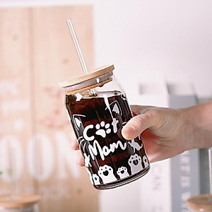 16 Ounce Can Tumbler Glasses,Gifts For Cat Lovers, Cat Owners, Cat Mama, Cat Mom, Fur Mama - Cat Mom Gifts For Women - Cute Funny Gifts For Women, Best Friend, Girlfriend