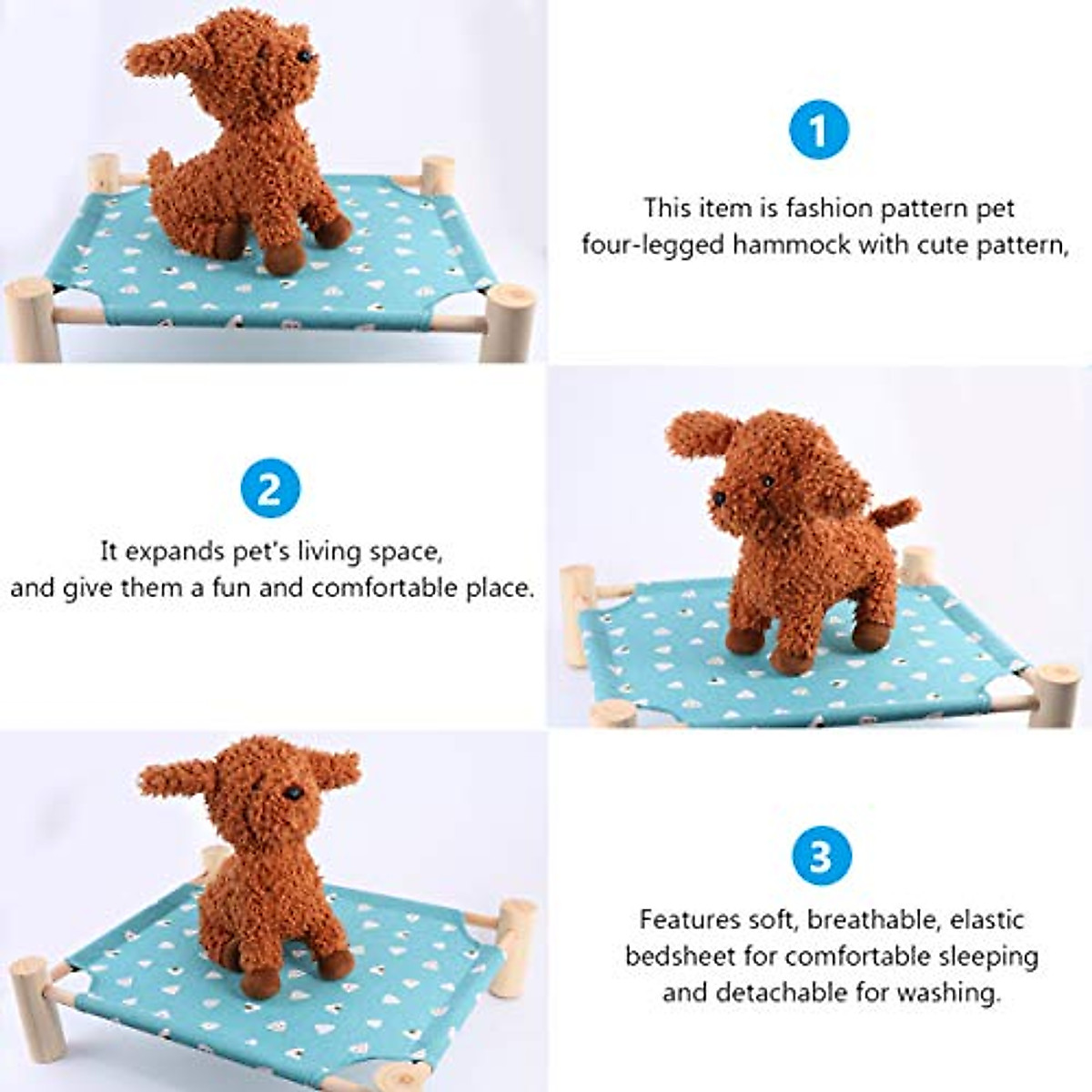 balacoo Elevated Dog Cat Bed Portable Raised Pet Cot for Dogs Puppy Cat Indoor Outdoor