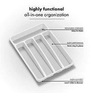 madesmart Mini Silverware Tray, White