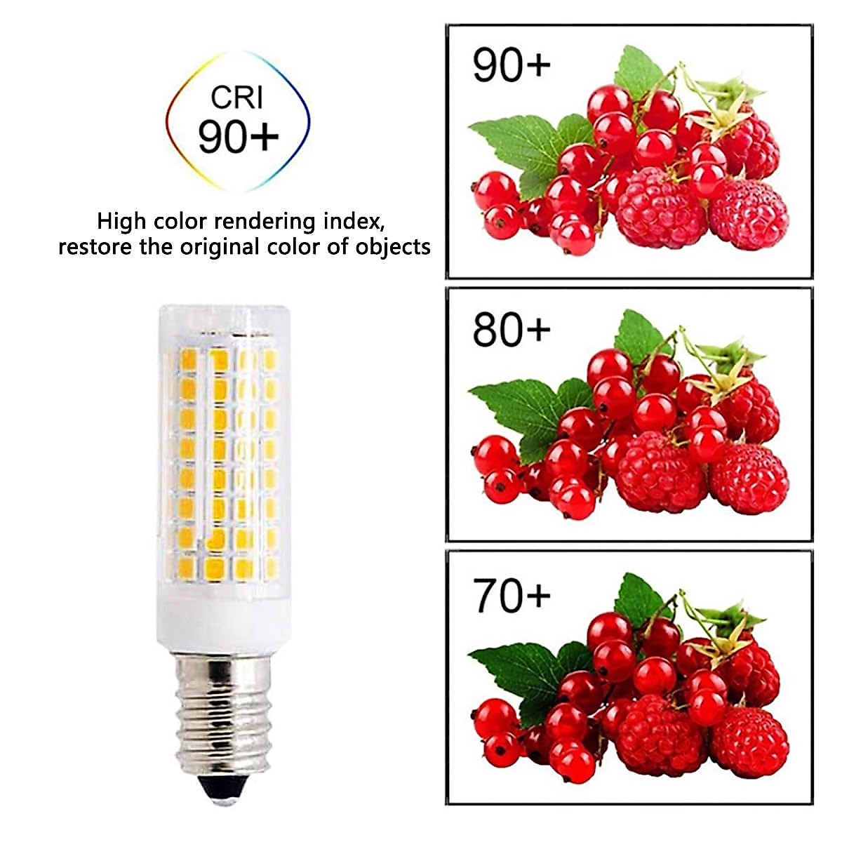 10W E12 Dimmable LED Candelabra Bulbs - 3000K Warm White Replacement 80W Equivalent Incandescent Bulbs, E12 Ceramic Corn Light Bulbs for Home Lighting, Ceiling Fan, AC120V (6 Pack)