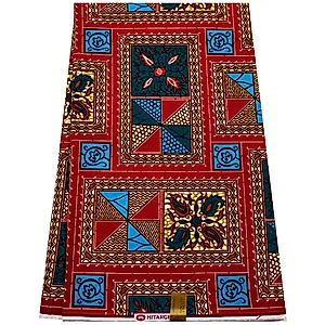 African Ankara Wax Prints Fabrics-Unique and Traditional - Orange, Sky-Blue, White, Black, Green, Golden-Brown, Sell by 6 Yards- 100% Cotton-for Men and Women