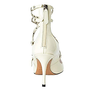 Valentino Women's Off White Ankle Strap Pumps Shoes Sz US 9.5 IT 10 EU 40