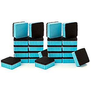 24-Pack of Premium Magnetic Dry Erase Erasers / Dry Erasers - 2" x 2" - Whiteboard Erasers for Classroom, Home and Office