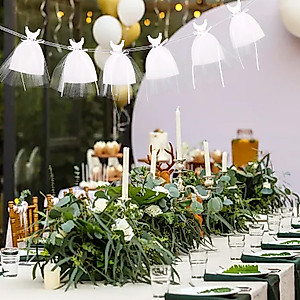 Bridal Shower Banner - Core Decorations for Bride and Groom, Bridal Wedding Dress Banner, Bride to Be Chair Decoration for Engagement Party Supplies