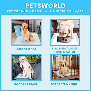 PETSWORLD Extra Large Potty Pads for Dogs, Odor Eliminating 30" x 36", 200 Count Pee Pads for Pets, Gigantic XL Dog Pads, 5 Layer Ultra Absorbent Technology, Leak Proof Training Pads for Dogs & Cats