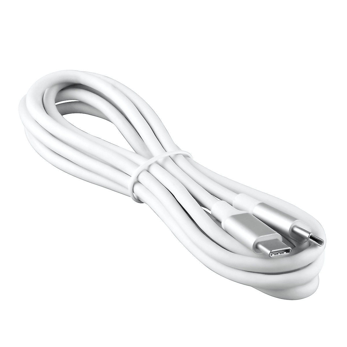 Digipartspower White 5ft 100W USB-C to USB-C Data Sync Power Adapter Charger Cord Cable Compatible with Dell Latitude 12 5290 T17G002 2-in-1 Laptop