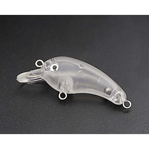 Free Eye 20PCS Unpainted Fishing Blanks Crankbait 5.5cm 3.72g topwater Artificial Bait Fishing Lures Blank Minnowbait Hard unpainted Artificial Bait Bodies DIY Fishing Tackle Spoons