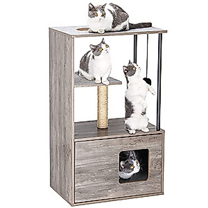 Self Cleaning Cat Litter Box, Automatic Litter Box Wi-Fi Enabled Smart Robort with 24H App Remote Control, Low Noise, Odor Removal, 78L Large Space for Multiple Cats