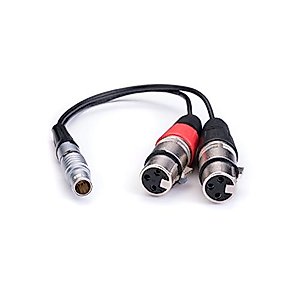 Atomos LEMO to Dual 3-Pin XLR Breakout Audio Input Cable for Shogun Monitor Recorder