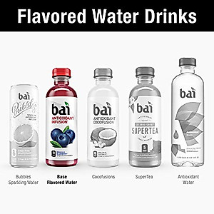Bai Flavored Water, Rainforest Variety Pack, Antioxidant Infused Drinks, 18 Fluid Ounce Bottles, 12 Count, 3 Each of Brasilia Blueberry, Costa Rica Clementine, Malawi Mango, Sumatra Dragonfruit