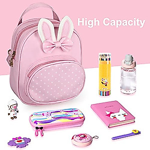 Little Girls Pink Travel Backpack Cartoon Mini Mouse Backpack Small Kids Backpack Purse Cute Children Toddler Backpack Gift