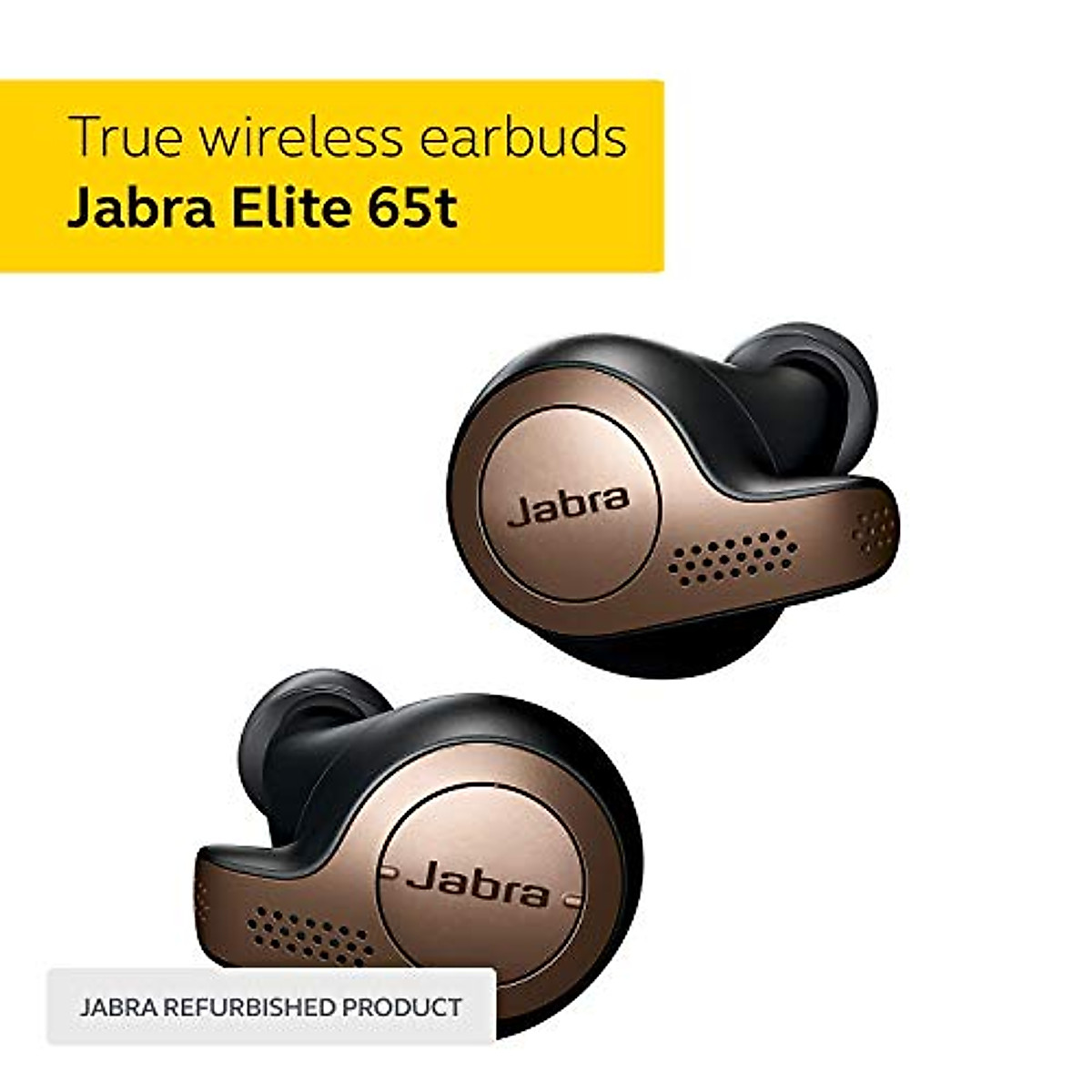 Jabra Elite 65t Alexa Enabled True Wireless Earbuds Charging Case - Copper Black (Renewed)