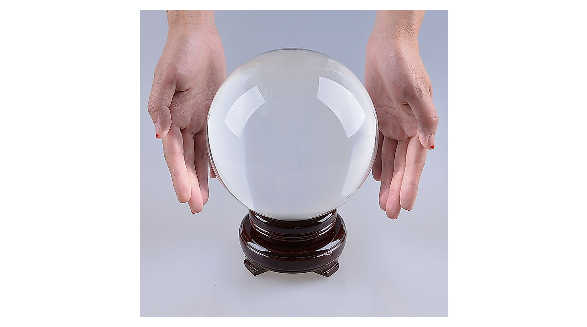LONGWIN 150mm Crystal Ball with Stand for Divination