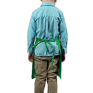 KNG Kids Cooking Apron for Girls and Boys – Medium, Kelly Green