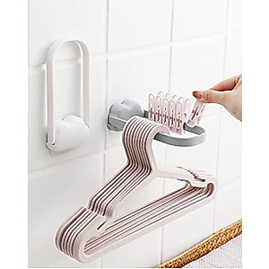 Hanger Organizer, Drill-free Wall-mounted Foldable, Space Saving Hanger Storage Rack Holder, Hanger Organizer Stacker for Adult or Child Clothes Hangers, Grey