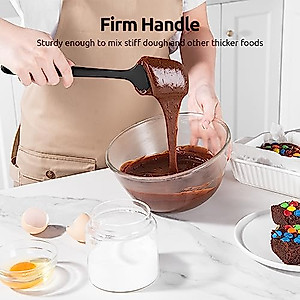 U-Taste Silicone Spatula Set with 600 Degrees Fahrenheit Heat Resistant (Black)