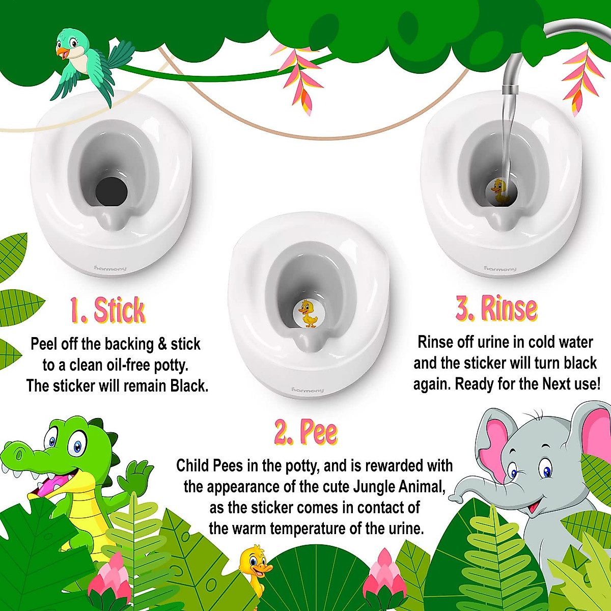 Potty Training Stickers. Potty Training 10 Different psc. Potty Stickers for The Toilet for Boys and for Girls. Potty Training Magic Reveal Stickers That Change Colour. Free Potty e Book