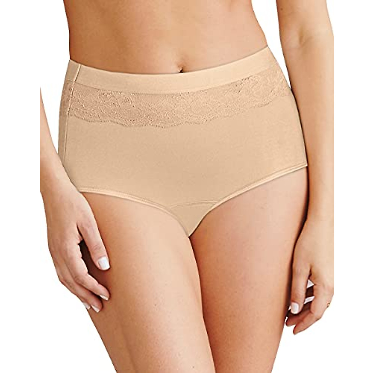 Bali womens Beautifully Confident With Leak Protection Liner brief Briefs, Soft Taupe, 8 US