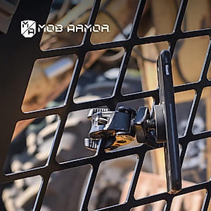 Mob Armor MobNetic Claw with 360° Rotation - Bar Mount for Golf Carts, Strollers, or Any enclsoed cab Vehicle with Round or Square Tubes- Universal Car Magnetic Phone Mount, Assembled in USA - Black