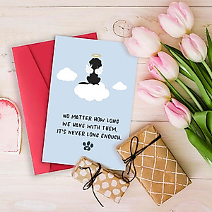 Dog Sympathy Card, Cute Pet Dog Loss Card, Dog Memorial Gifts, Sympathy Card for Loss of Pet Dog, Dog Condolence Card for Dog Owner Lover, Doggy Bereavement Card for Family Friends Husband Wife