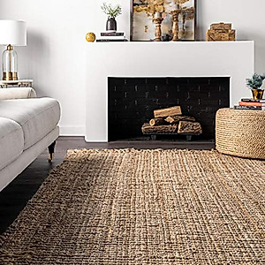 nuLOOM Daniela Farmhouse Chunky Jute Accent Rug, 3x5, Natural