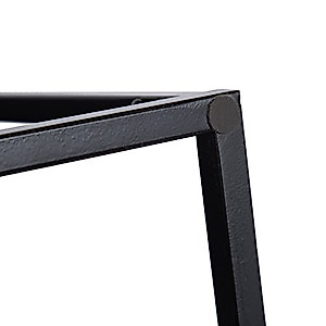Kate and Laurel Dorrah Modern Round Console Contemporary Half-Circle Entryway Table for Storage, Organization, and Display, 28x14x30, Black