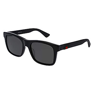 Gucci GG0008S Sunglasses 002 Black / Grey Polarized Lens 53mm