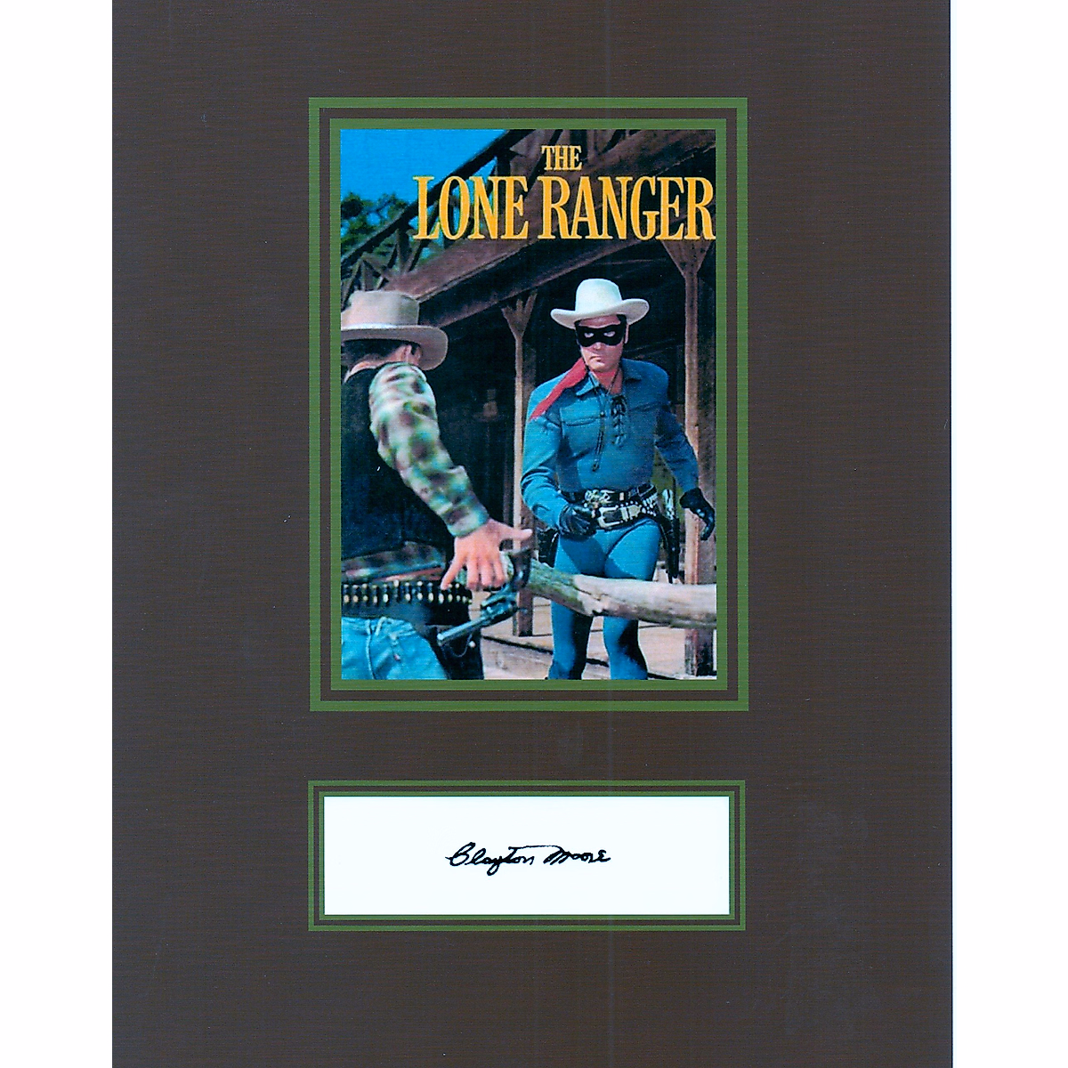 Kirkland The Lone Ranger, Clayton Moore, Classic TV 8 X 10 Photo Autograph on Glossy Photo Paper