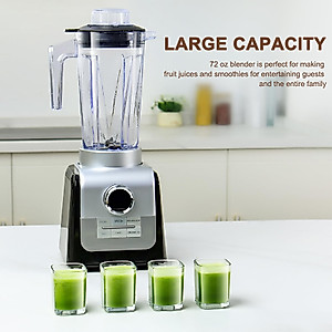 bathivy 1300W Professional Countertop Blender, 72 oz Pitcher Blender for Smoothies, 6 Program Food Processing Blender, 30000 RPM Home Commercial Blender for Ice Crushing, Frozen Drinks, Puree, Soymilk