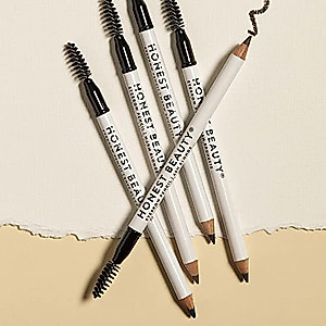 Honest Beauty Eyebrow Pencil, Soft Black with Jojoba Seed Oil | Buildable & Blendable | EWG Certified + Dermatologist & Ophthalmologist Tested & Cruelty Free | .039 oz.