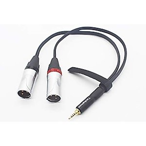 Youkamoo 2.5mm Trrs to Dual XLR Male Cable Balanced Audio Headphone Adapter Cable 1 FT 0.3M