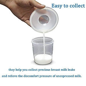 Breast Shells, Milk Saver, Nursing Cups, Nursing Moms to Ease Nipple Pain, BPA-Free and Reusable, Collect Breast Milk Leak (2 Pack)