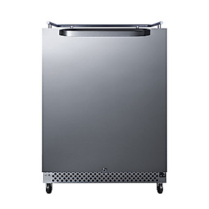 Summit Appliance SBC696OSNK 24' Wide Built-In Outdoor Kegerator, Weatherproof, Full-sized Beer Dispenser, 6.04 cu.ft Capacity, Digital Thermostat, Automatic Defrost, LED Lighting, Self-closing Door