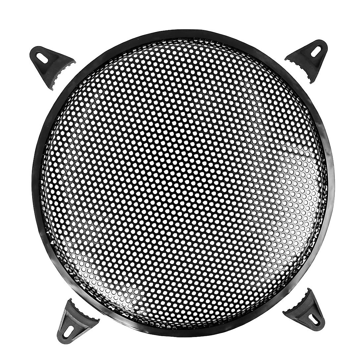 X AUTOHAUX Universal 12 Inch Car Audio Speaker Subwoofer Metal Waffle Grill Cover Protector with Rubber Edge and Clips