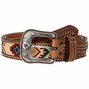 Ariat Men's Arrow Billet Ribbon Center Belt, Multi/Color, 46