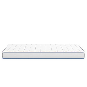 Nautica Home, 6" Relieve Innerspring Hybrid Mattress, Quilted Memory Foam Cover, High Density Comfort Latex Foam Layer with Bonnell Support Coil Springs Base, Size Full, White