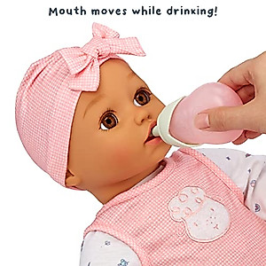 Baby Born My Real Baby Doll Ava - Light Brown Eyes: Realistic Soft-Bodied Baby Doll Ages 3 & Up, Sound Effects, Drinks & Wets, Mouth Moves, Cries Real Tears, Eyes Open & Close, Pacifier