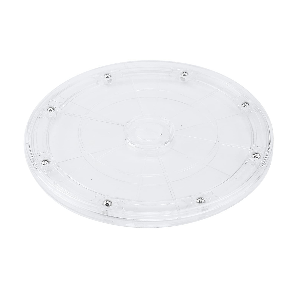 Semetall 4pcs 7" Acrylic Lazy Susan Rotating Swivel Plate Round Turntable Organizer for Makeup Table Kitchen Cabinet Spice Rack Cake,Clear