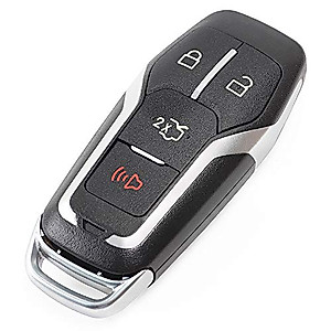 Keyecu Replacement Smart Prox Remote Key Shell Case Fob 4 Button for Ford Mustang Fusion F150 2013-2017