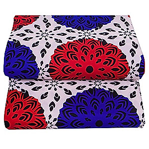 African Fabric 6 Yards BintaRealwax 100% Polyester Ankara Fabric for Party Dress FP6427
