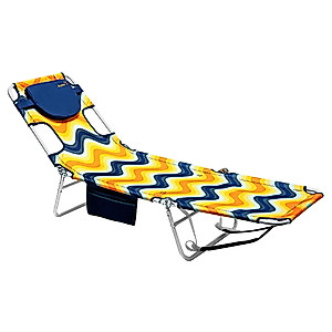 SUNNYFEEL Lounge Beach Chair for Adults with Face Hole, Backpack Reclining Beach Chairs Lay Flat, Sun Face Down Tanning Chair, Portable Folding Camping Cot for Outside Pool, Sunbathing, Reading