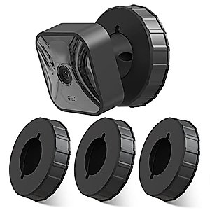 ZHANDEYUA Adhesive Wall Mount for Blink Camera No Drilling and screwing Required for Blink Outdoor/Blink Mini/Blink Indoor Camera and Most Round Mount Cameras Quick Paste Installation,Black-3 Pack