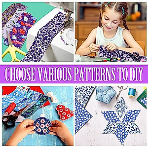 80 Pcs Cotton Fabric Roll up Fabric Strips Bundle Quilting Fabric Precut Roll for Quilting Cloth Patchwork Sewing Craft Blanket Rug Purse Making (Floral Style)