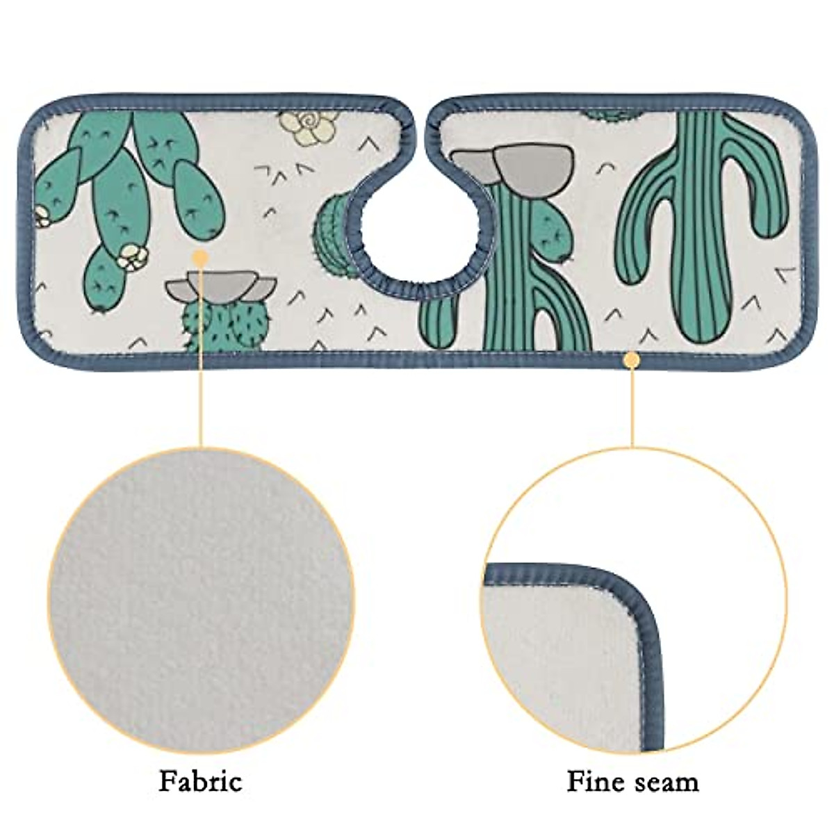 Kitchen Faucet Absorbent Mat 2 Pieces Cactuses and Succulents Faucet Sink Splash Guard Bathroom Counter and RV,Faucet Counter Sink Water Stains Preventer