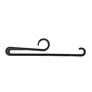 NAHANCO 305078048 Plastic Scarf/Tights/Leggings Hanger, 7 1/4", Black (Pack of 100)